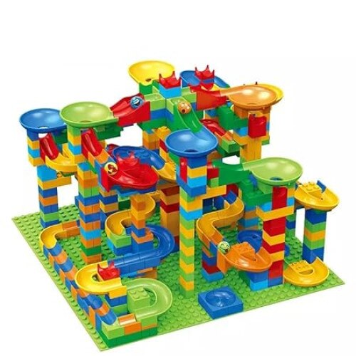 Set Educativ si Creativ Traseu Labirint 2 in 1 cu 514 Piese WTO®, 3 ...