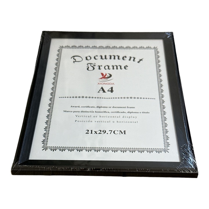 Rama pentru diploma, model negru 913-4, poza A4, 33x24 cm - eMAG.ro