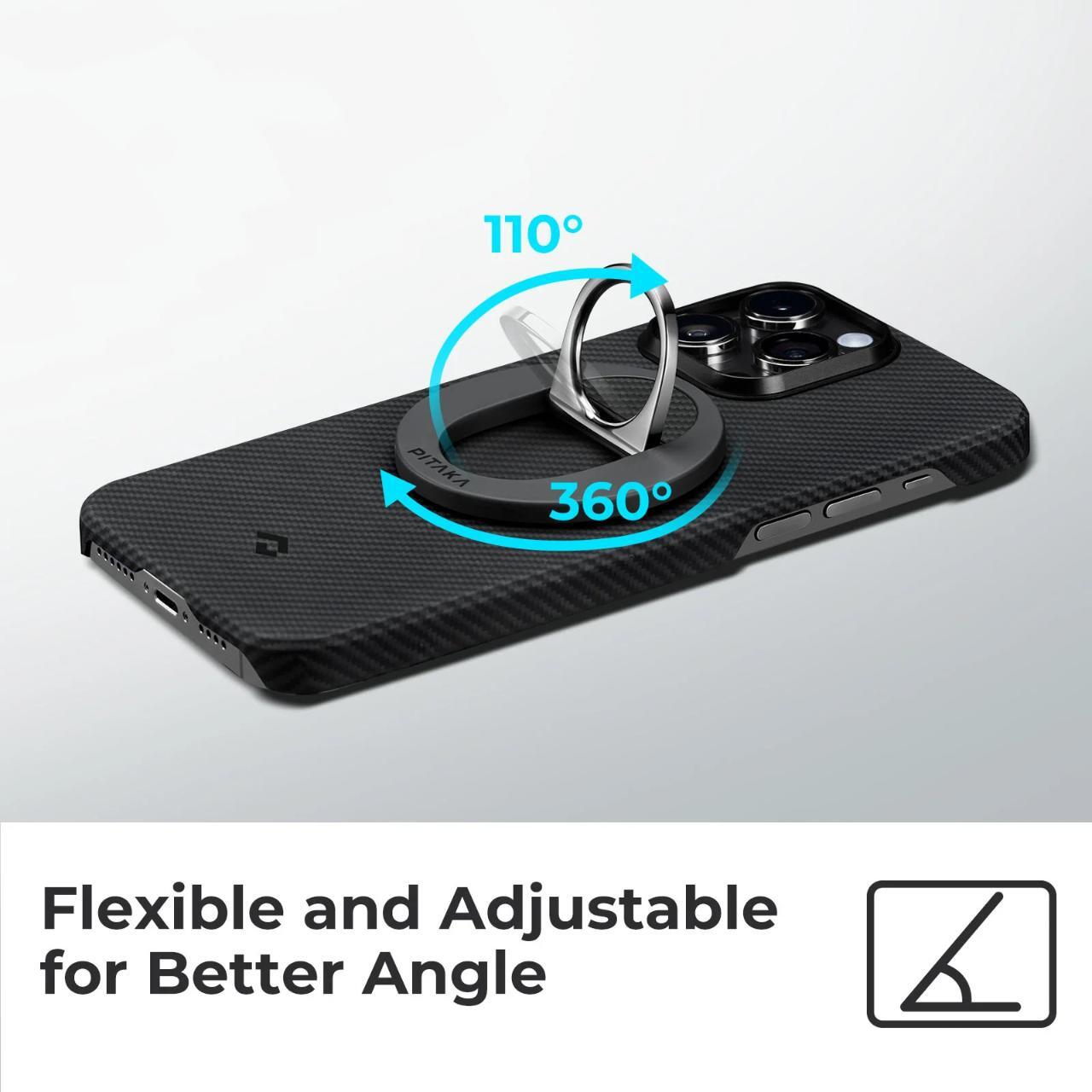 Inel Magnetic Pitaka pentru telefon MagEZ Negru - eMAG.ro