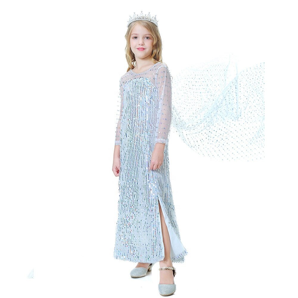 Rochie Elsa Frozen 2 Stralucitoare pentru Copii, Set cu accesorii ...