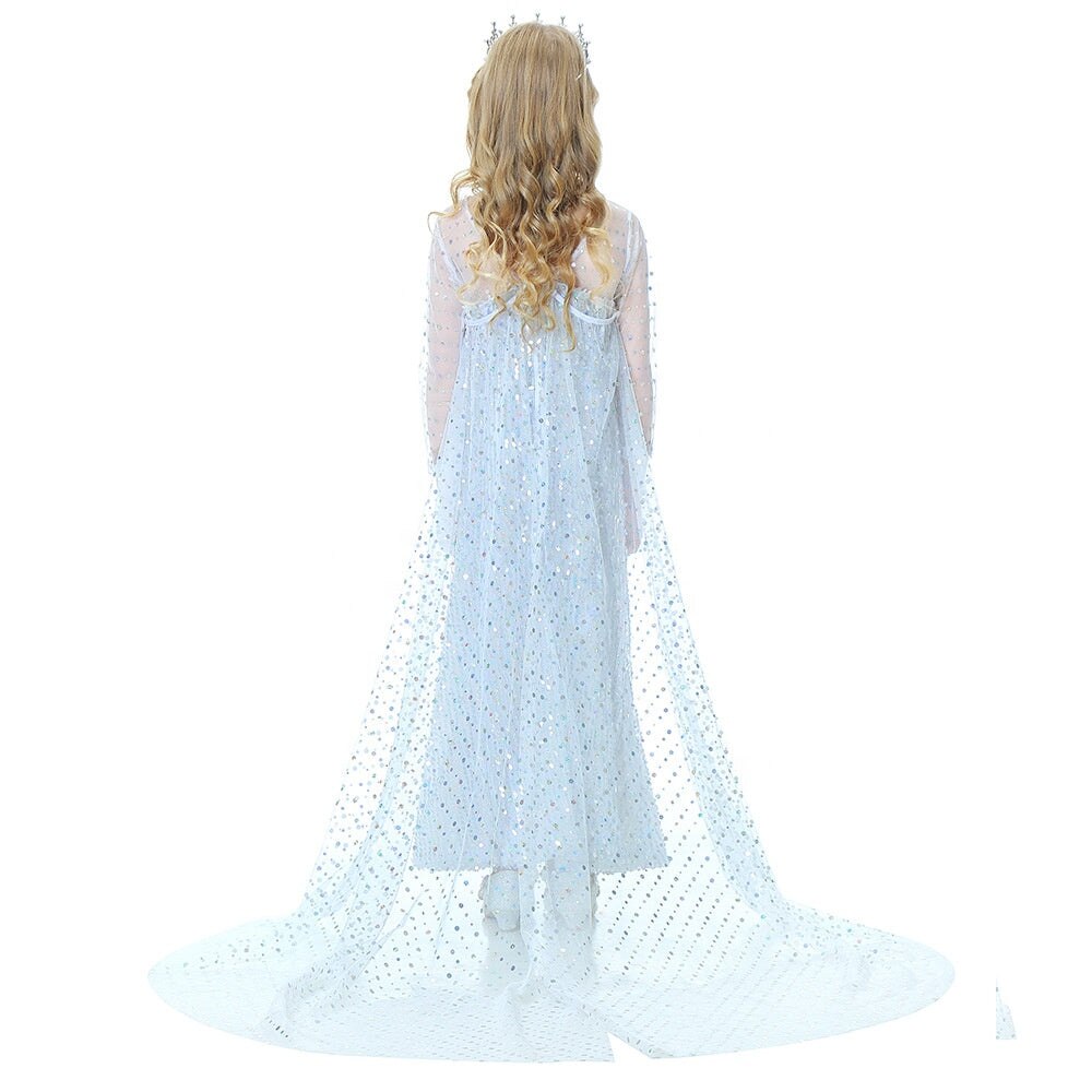 Rochie Elsa Frozen 2 Stralucitoare pentru Copii, Set cu accesorii ...