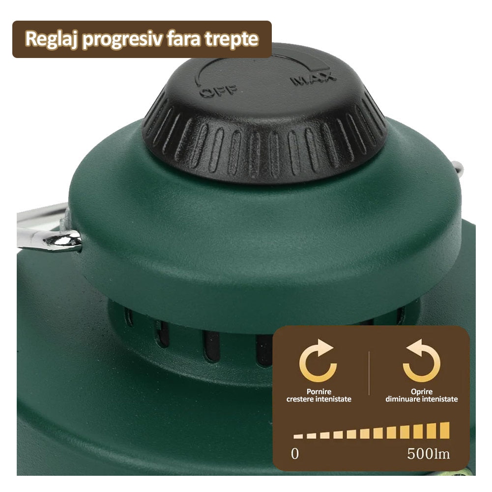 Lampa portabila tip felinar pentru camping, casa sau curte NEXTLY ...