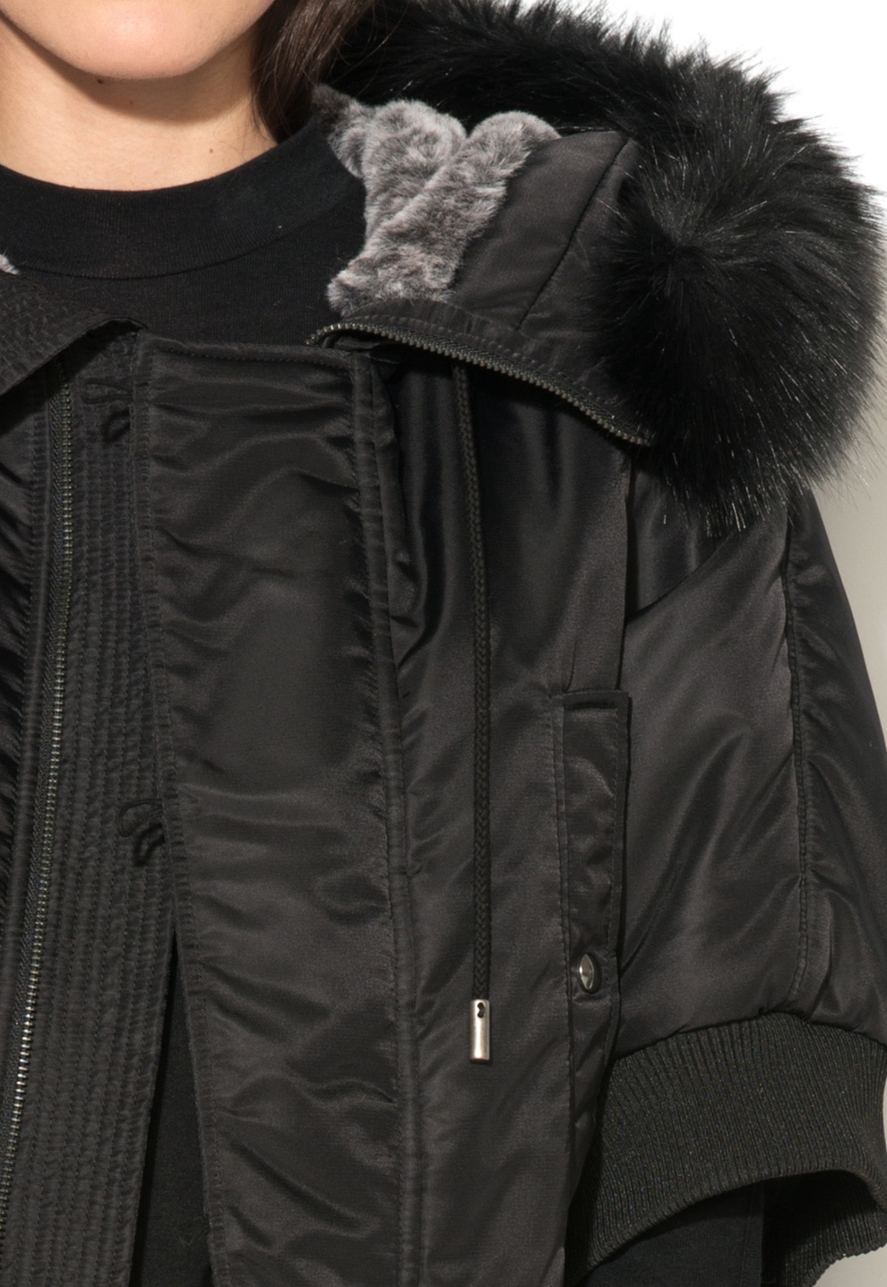 Diesel Black Gold Geaca scurta neagra cu vatelina Wokoro 40 - eMAG.ro