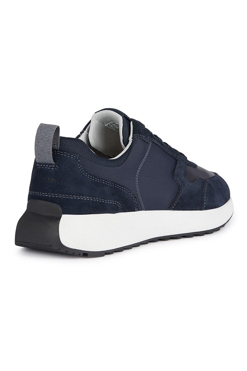 Geox, Pantofi sport low-cut cu segmente de piele intoarsa Volpiano ...