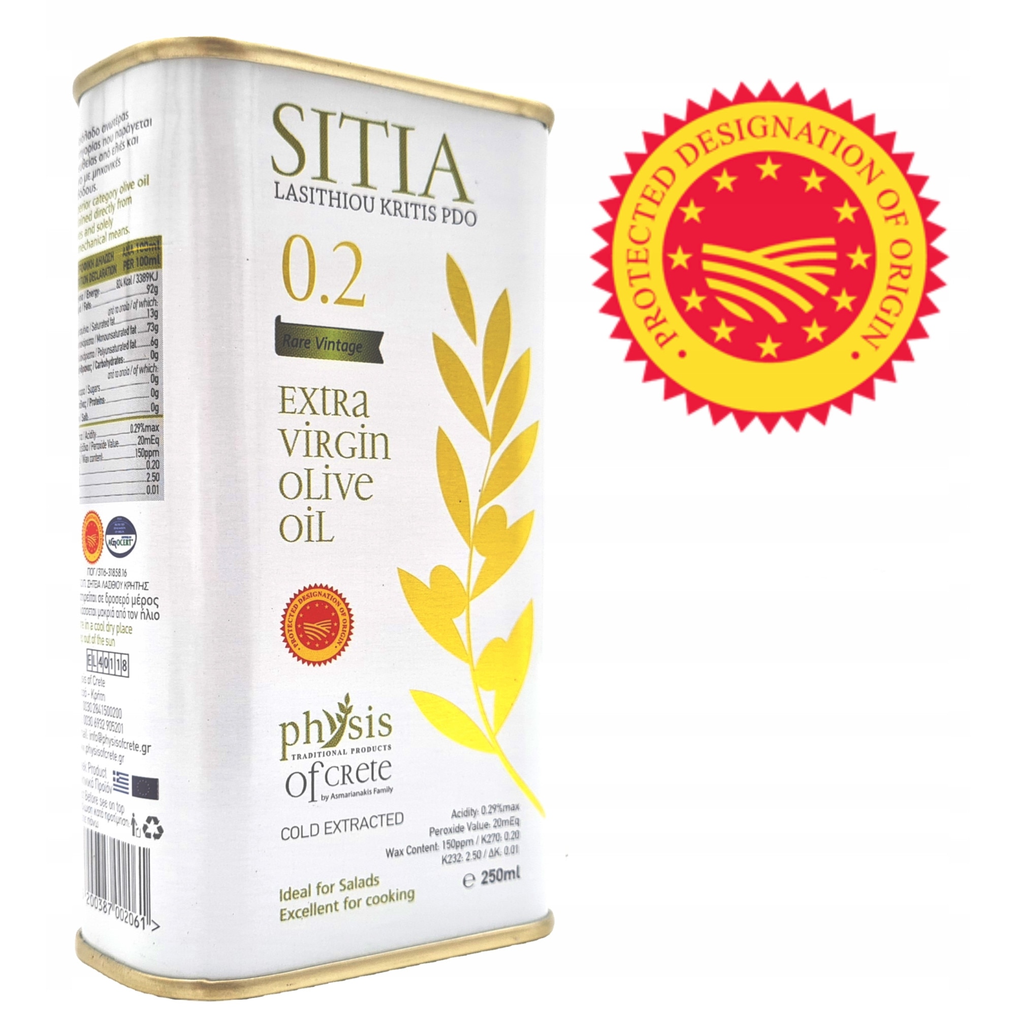 Ulei de masline extravirgin, Physis of Crete, Sitia, 0.2, 250 ml - eMAG.ro