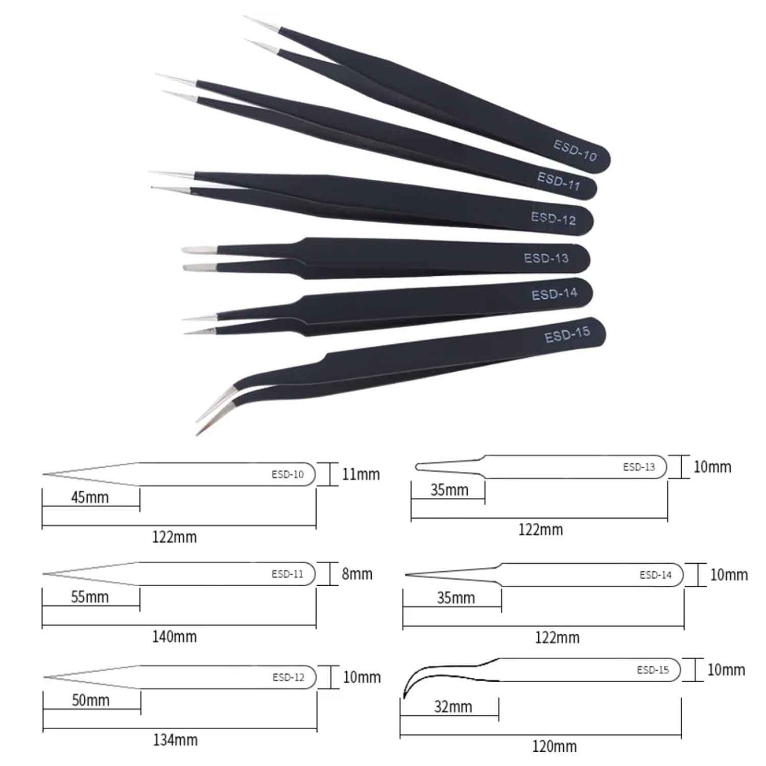 Set 6 pensete, ELEKTROWEB, Inox, Negru - eMAG.ro