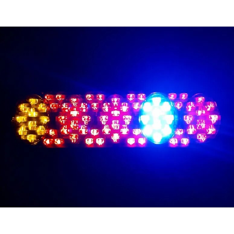 Set 2 faruri LED spate, Segex, Plastic, 4 functii, 12V, IP67, Rosu ...