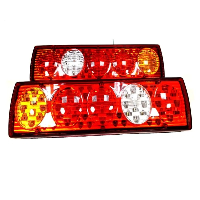 Set 2 faruri LED spate, Segex, Plastic, 4 functii, 12V, IP67, Rosu ...