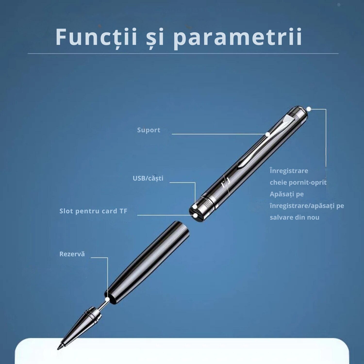 Reportofon spion integrat in pix, EJ PRODUCTS, model B12, 16gb ...