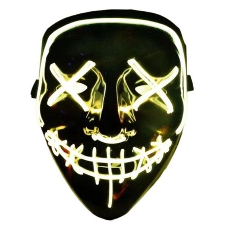 Masca pentru Halloween, DomowyŚwiat, LED, Galben - eMAG.ro