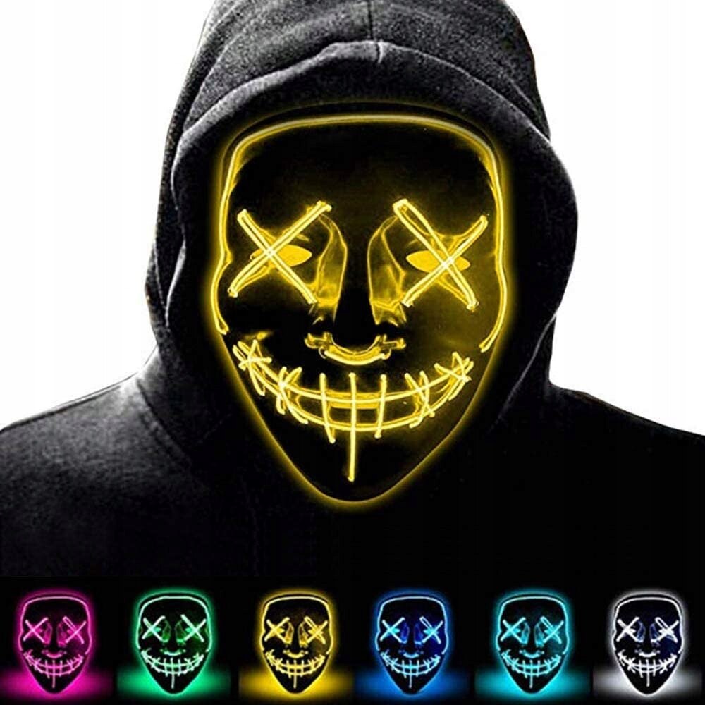 Masca pentru Halloween, DomowyŚwiat, LED, Galben - eMAG.ro