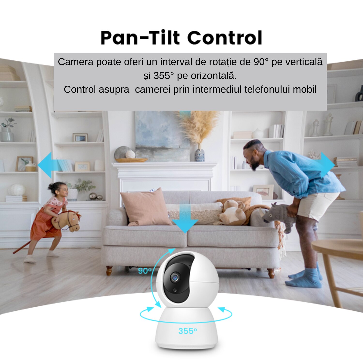 Camera video supraveghere bebelusi, Monitor, Veezoom, FullHD ...