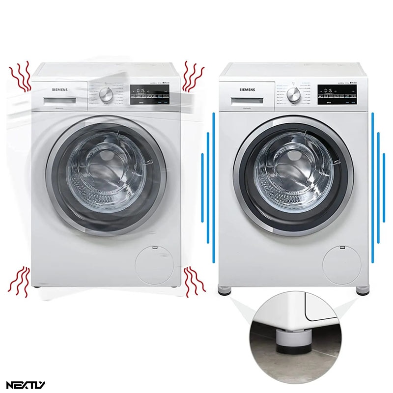 Set 4 picioruse antiderapante NEXTLY, pentru masina de spalat, uscator ...