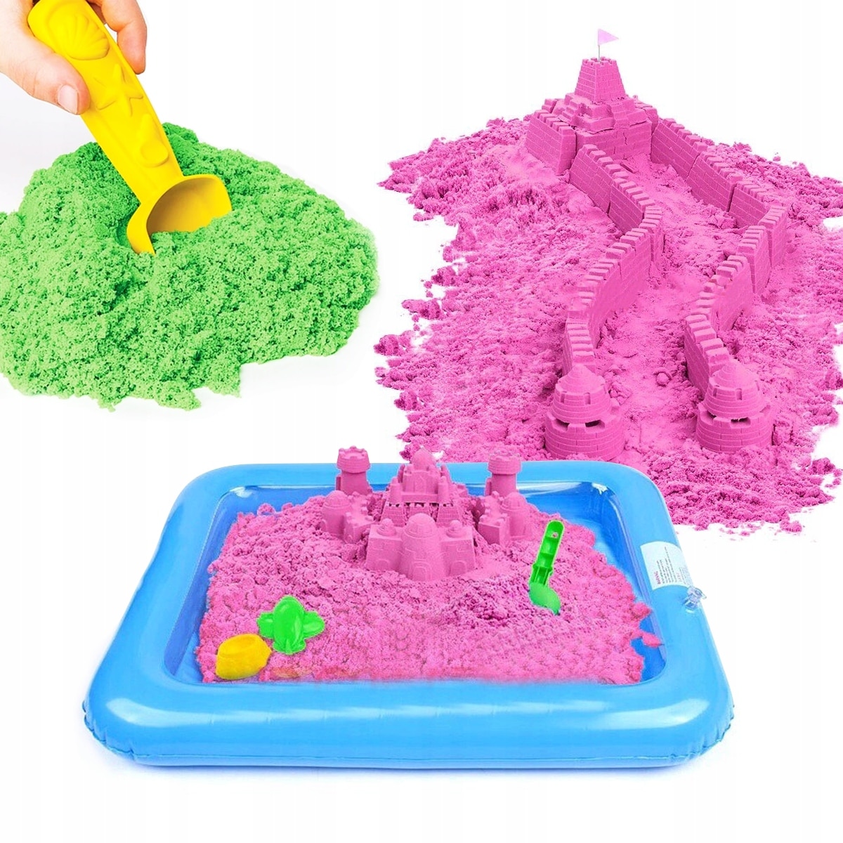 Nisip kinetic, DomowyŚwiat, 3kg, Multicolor - eMAG.ro