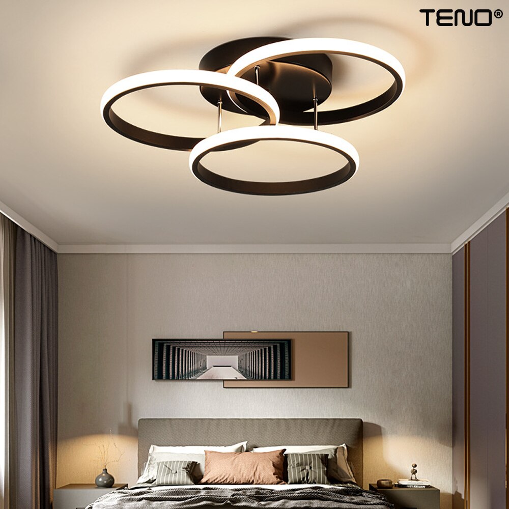 Teno 3 Circle LED полилей, димируем с дистанционно управление, 3 вида ...