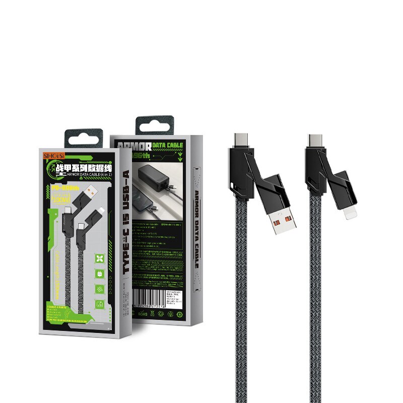 Adatkábel Sihoisi Usb Usb C Lightning 1 5 M Fekete Emag Hu
