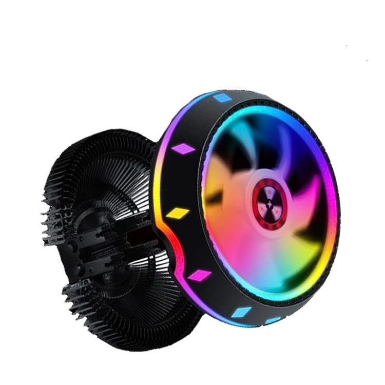 Cooler CPU Aio 3pin Heat Pipe Heatsink 120mm 90mm, RGB, compatibil AMD ...