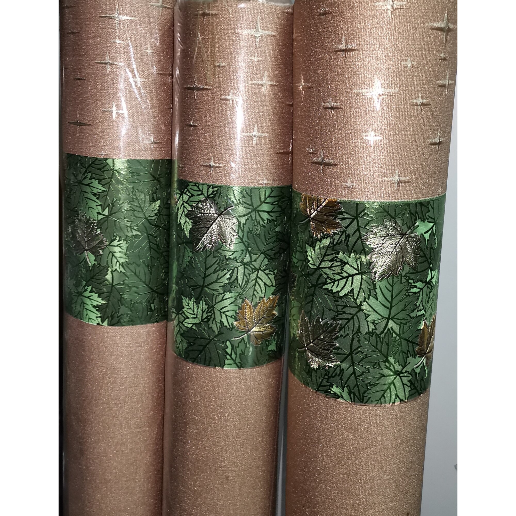 Musama, lucioasa, auriu, verde, latime 1.40 cm - eMAG.ro