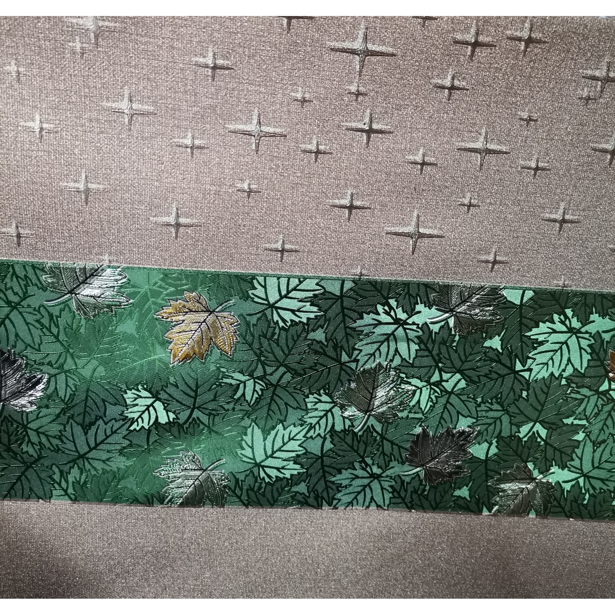 Musama, lucioasa, auriu, verde, latime 1.40 cm - eMAG.ro