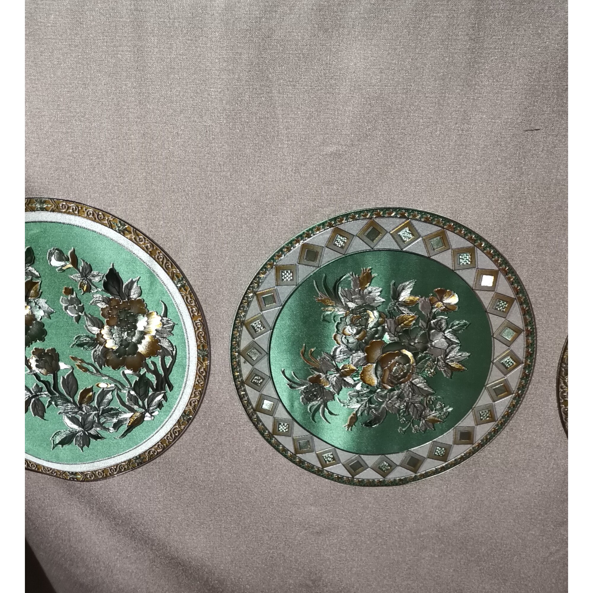 Musama, lucioasa, auriu, verde, latime 1.40 cm - eMAG.ro