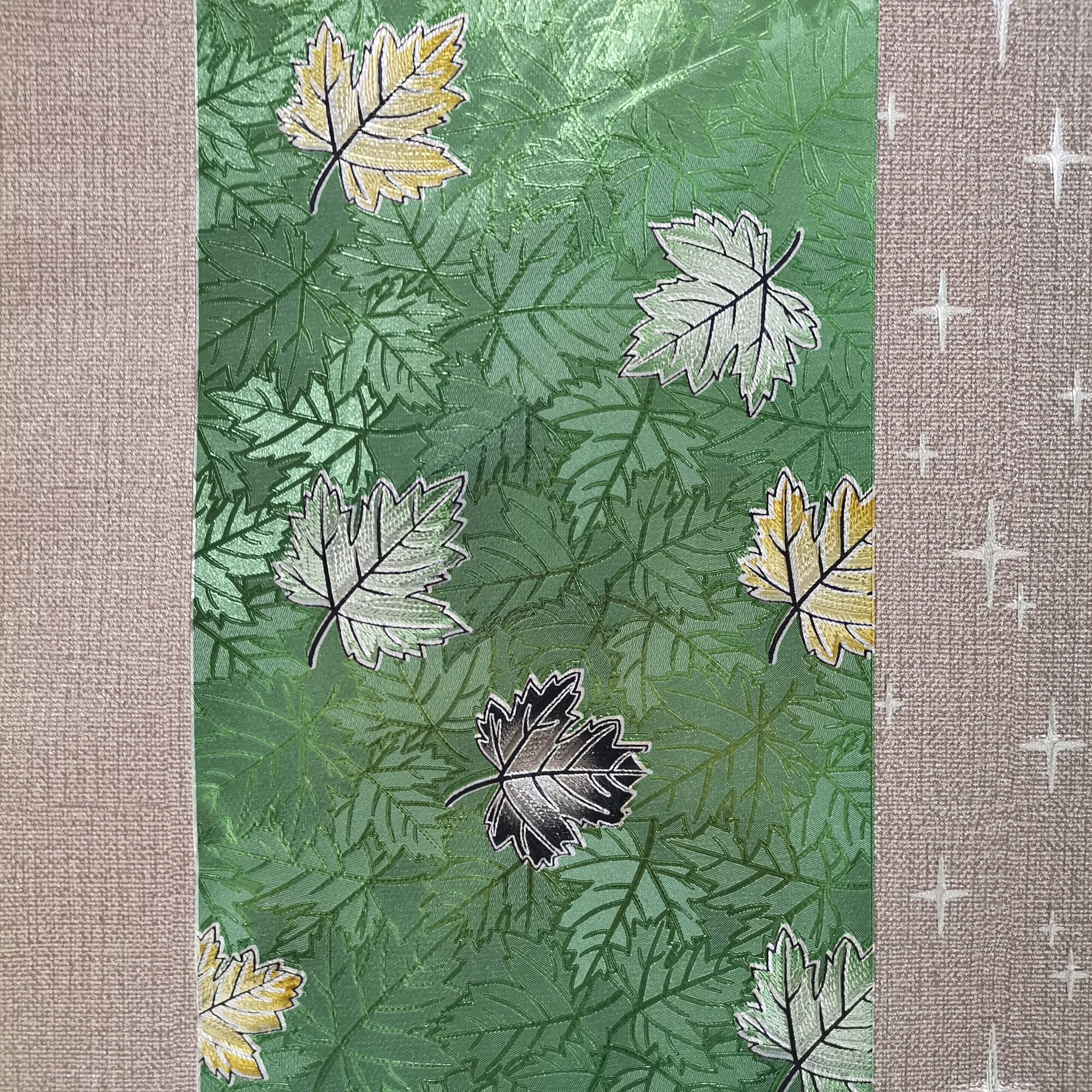 Musama, lucioasa, auriu, verde, latime 1.40 cm - eMAG.ro