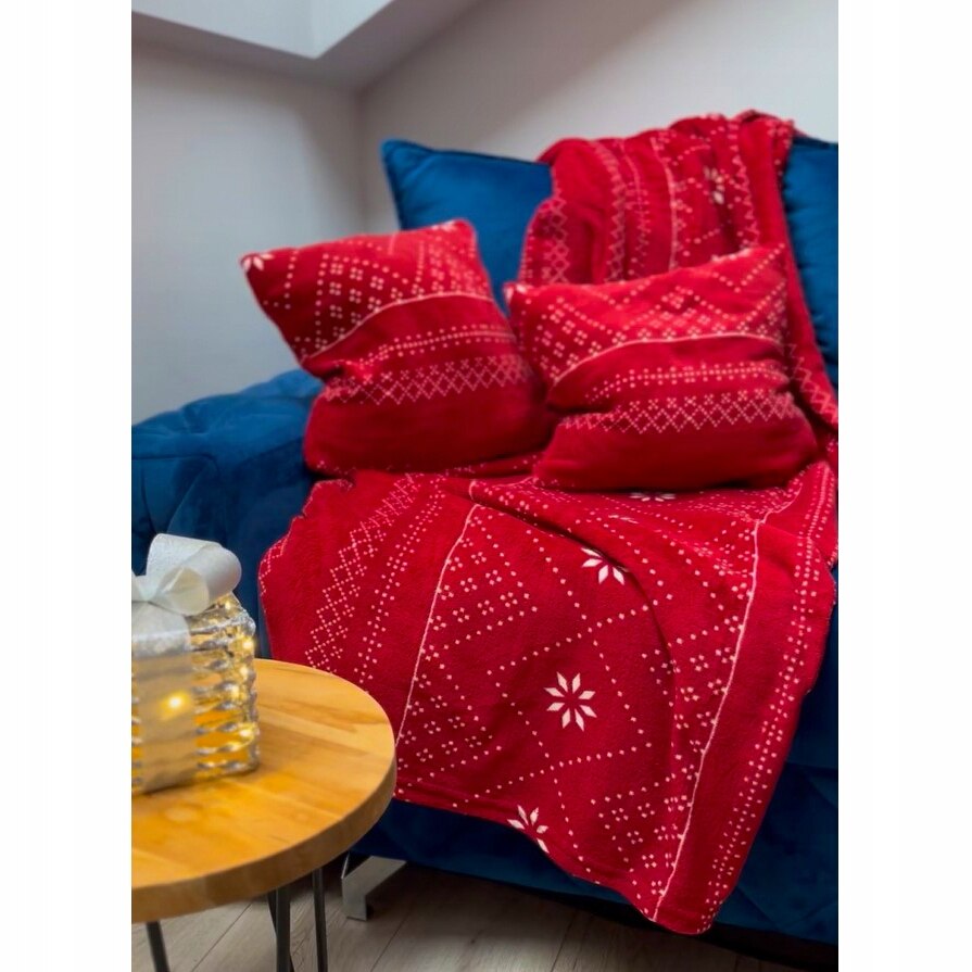 Set patura groasa si 2 fete de perna, Zola, dimensiune 160 x 200 cm/ 40 ...