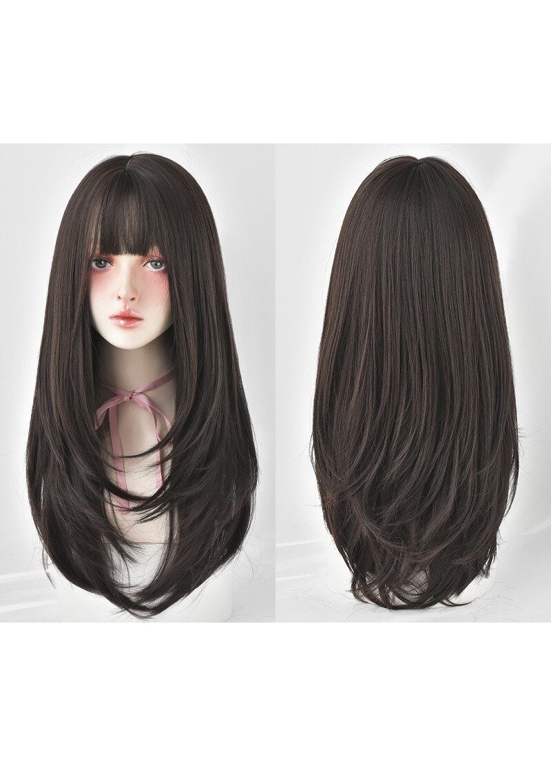 Peruca dama, Begleri, Model Par lung, Matase, 65 cm, Saten - eMAG.ro