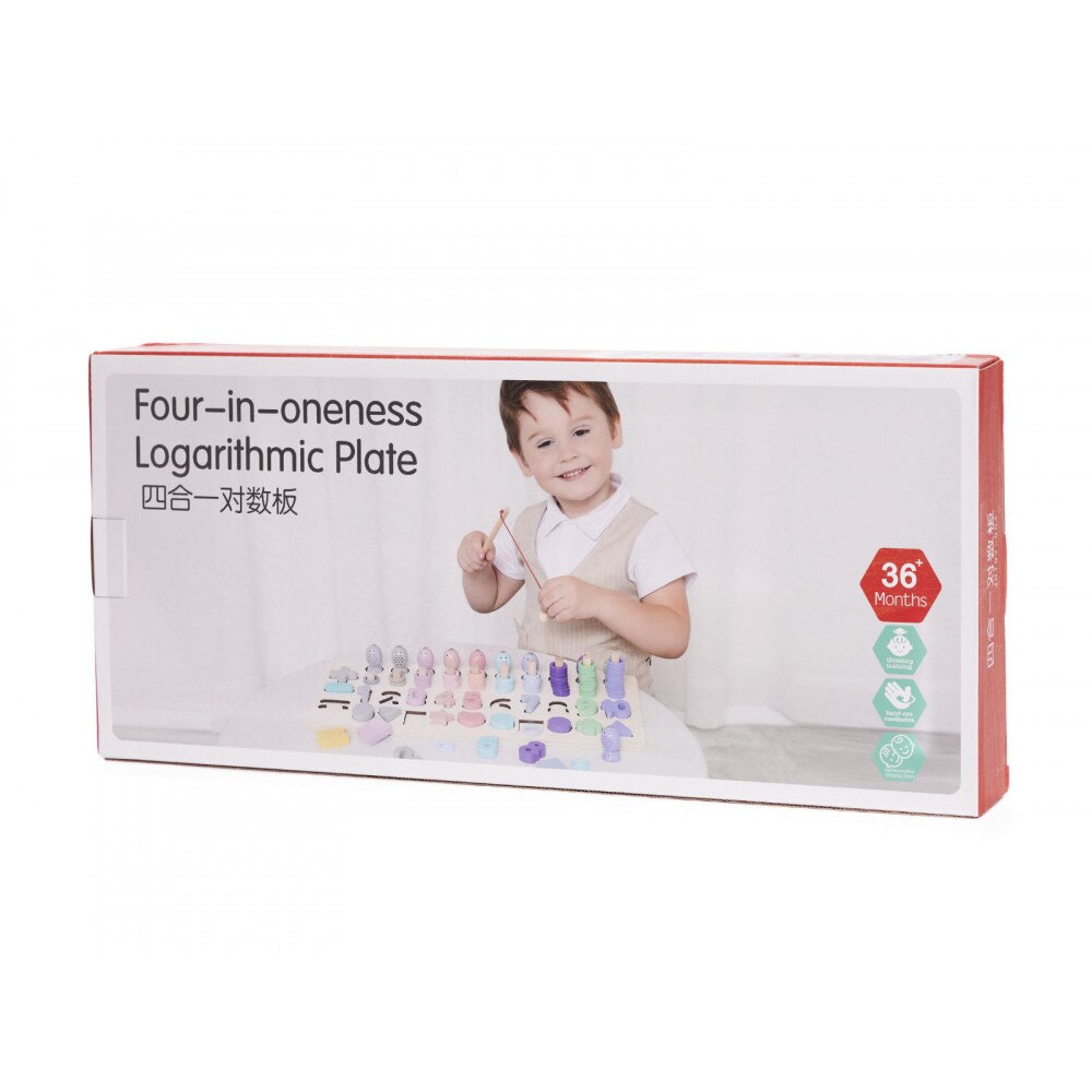 Fából készült számoló, formák + halak + számok + rudak - eMAG.hu