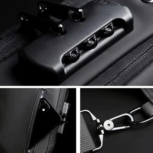 Geanta de Umar sau Piept, Antifurt, Geanta Crossbody Unisex ...