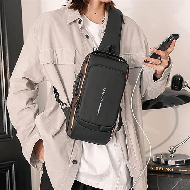 Geanta de Umar sau Piept, Antifurt, Geanta Crossbody Unisex ...