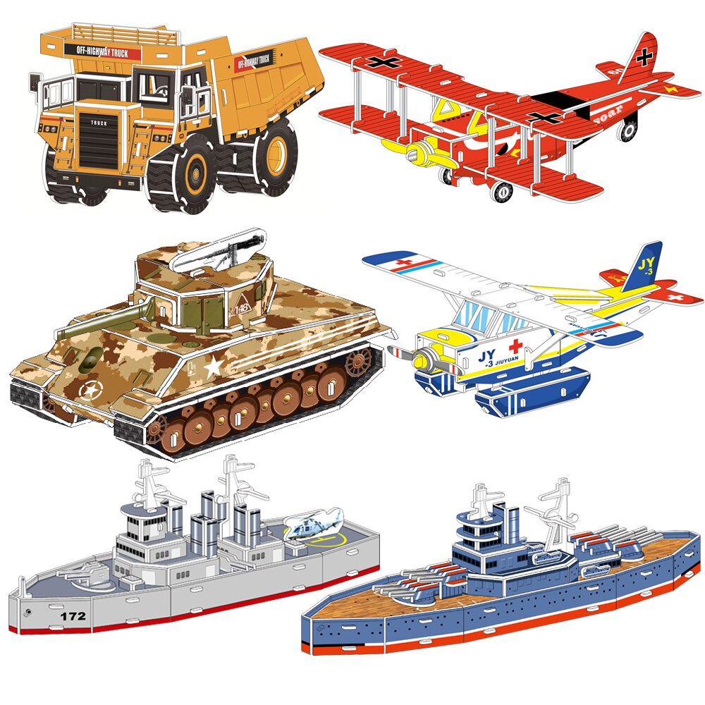 Set Puzzle 3D pentru copii, Duoqu, 3 ani, 6 seturi, Multicolor - eMAG.ro