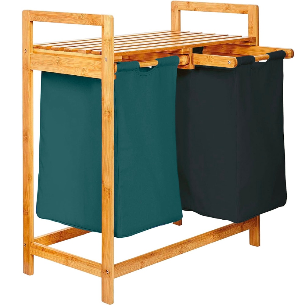 Cos de rufe, Quasar & Co.®, 2 compartimente si raft superior, bambus ...