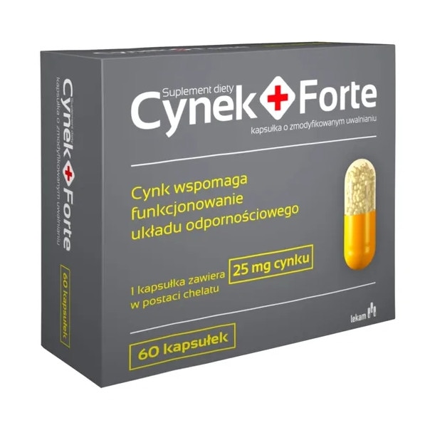 Cynek Forte, Lek-Am, цинк, 60 капсули - eMAG.bg