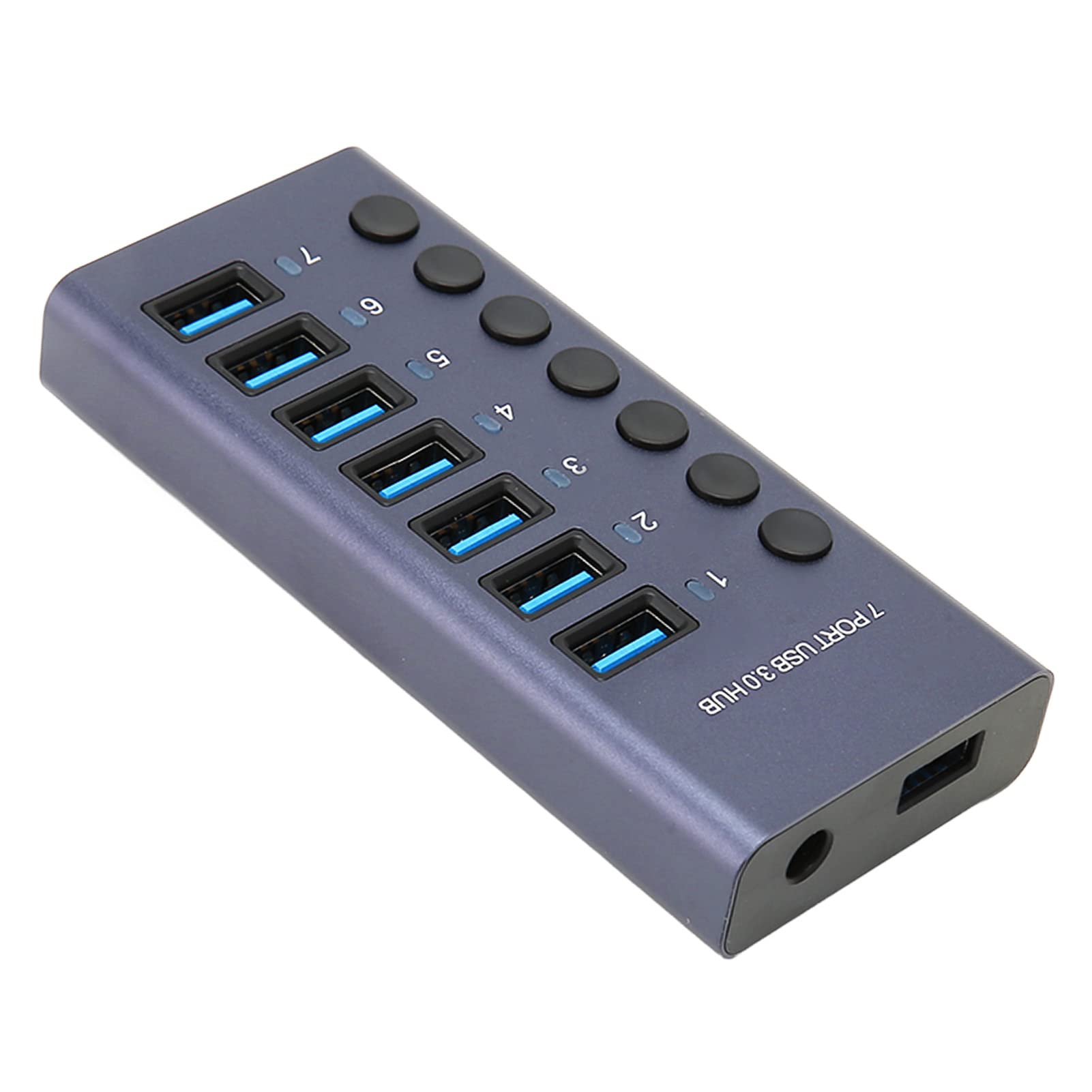 Hub USB 3.0 cu 7 porturi, comutator individual 5V 2.4A Hub de iesire cu ...