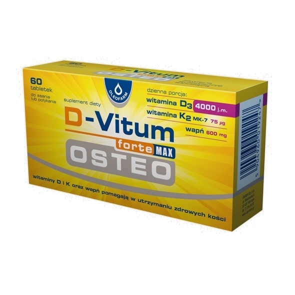 Supliment alimentar, D-Vitum Forte MAX Osteo, 60 comprimate - eMAG.ro