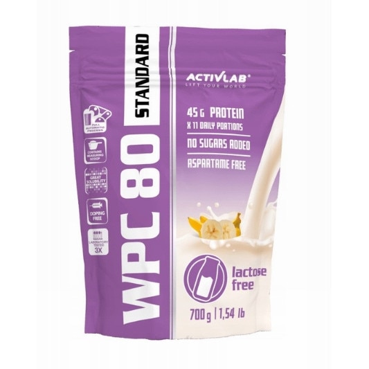 Protein por, ActivLab, WPC 80, banán laktóz nélkül, 700g - eMAG.hu