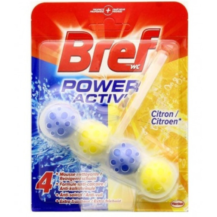 Odorizant pentru toaleta, Bref, Power active Lemon, 50g - eMAG.ro