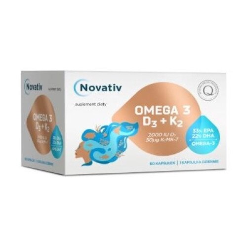 Омега 3 D3 + K2, Novativ, 60 капсули - eMAG.bg
