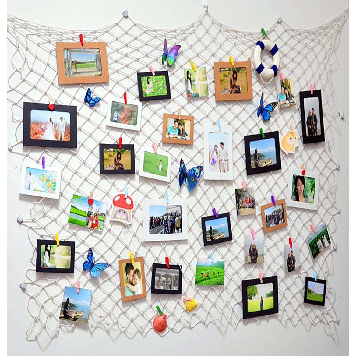 Set 10 rame foto decorative, Carton, Cu model, Bej - eMAG.ro