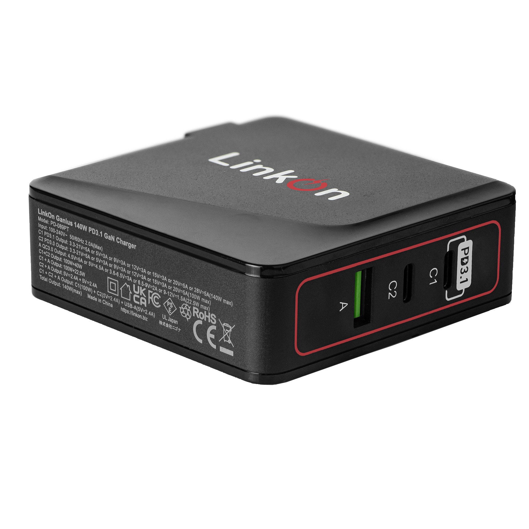 Зарядно LinkOn, 140W PD3.1, За Лаптопи, Таблети и Телефони, 140W/100W ...