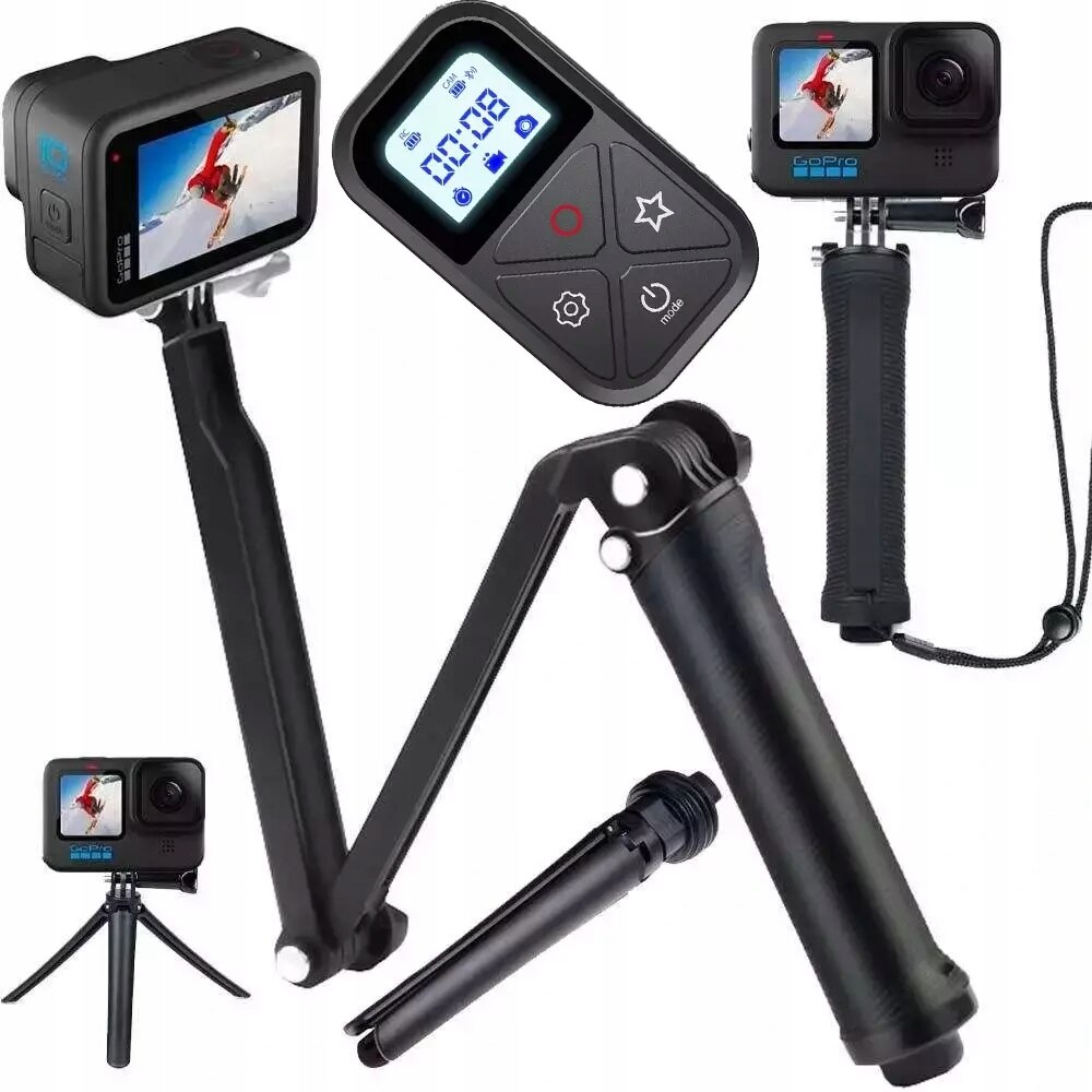 Set suport rotativ/telecomanda camera, GearPro, Pentru Gopro 11/10 ...