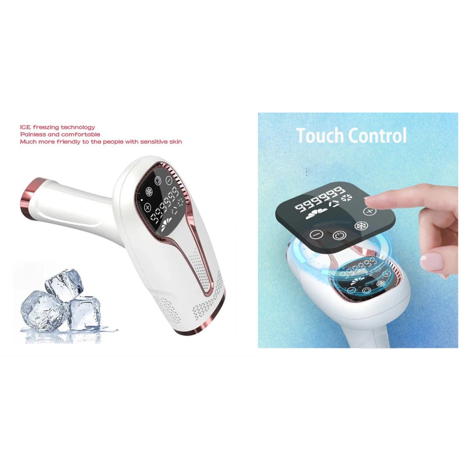 Epilator IPL SINZO®, epilare definitiva fara durere, 999.999 impulsuri ...