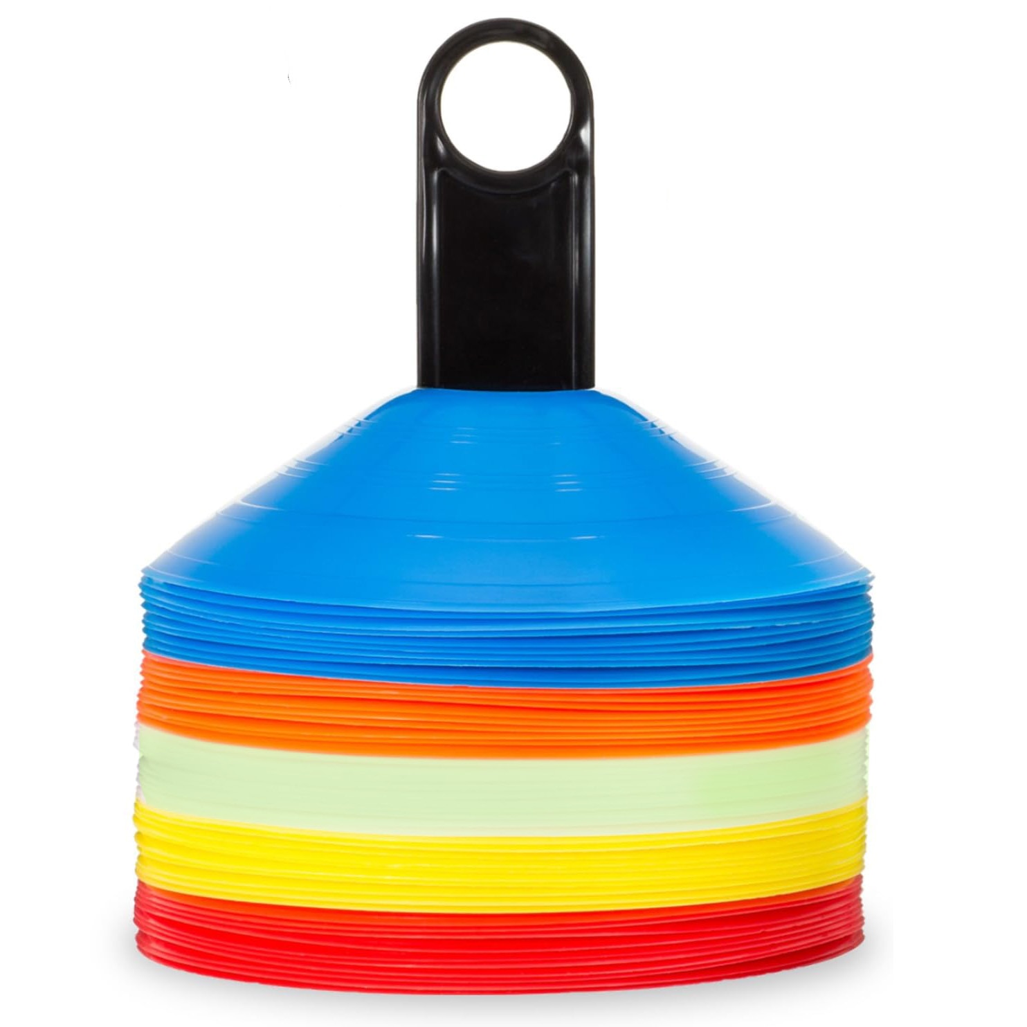Set 50 jaloane tip con, sundiguer, pentru antrenamente sportive, PVC ...