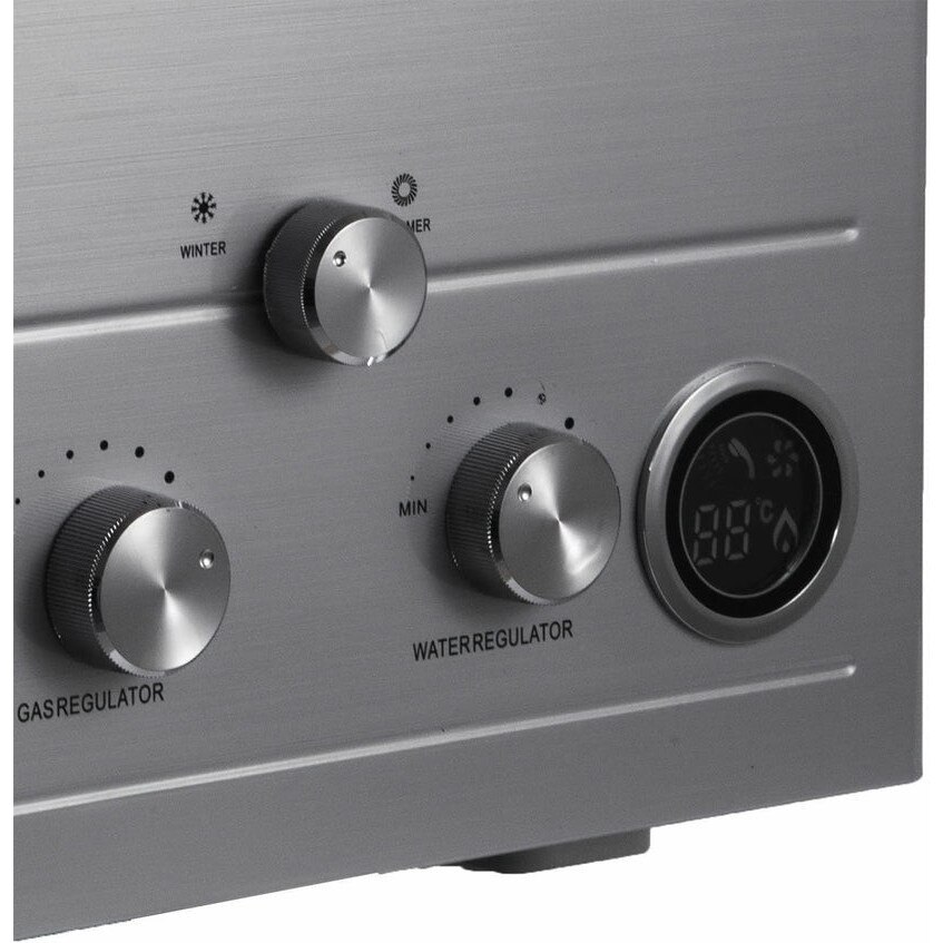 Моментален нагревател, 24KW, 2800Pa, неръждаема стомана, 12L, сребрист ...