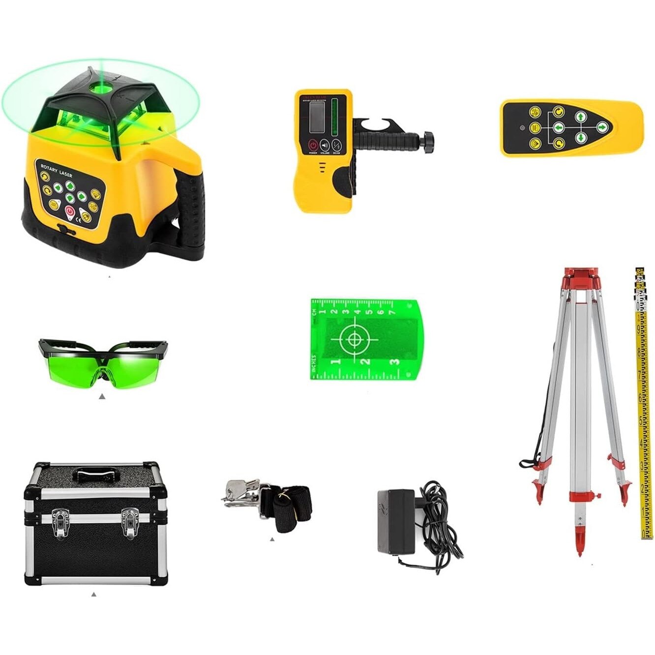 Nivel laser, rotativ 360, 500 m, 600 rpm, galben - eMAG.ro