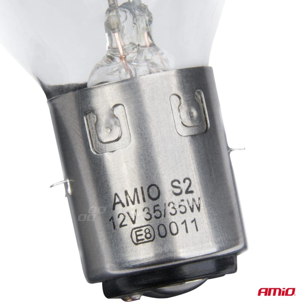 Bec halogen, Amio, S2, 12V, 35/35W, BA20d - eMAG.ro