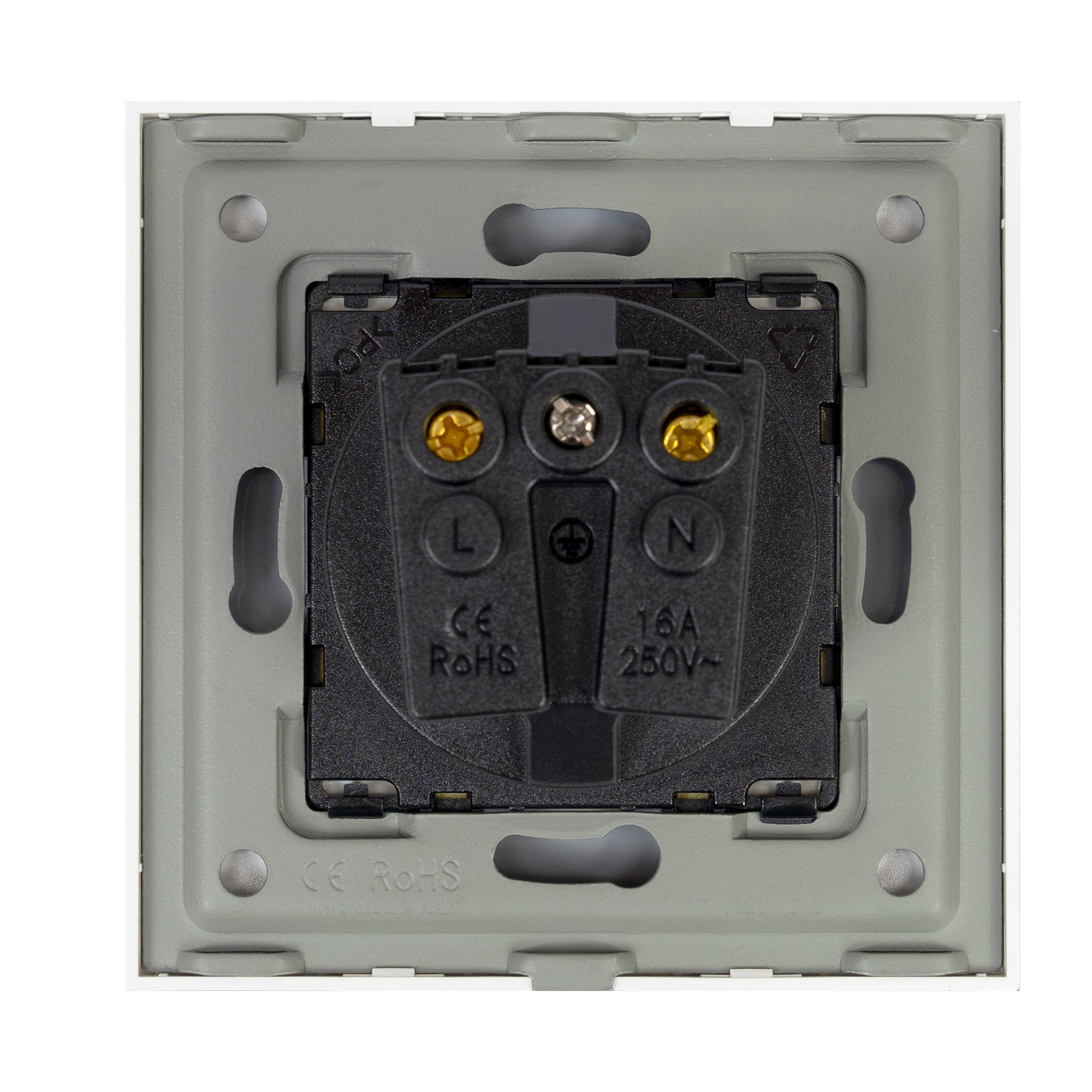 Priza simpla incastrabila PNI WP101G, 16A 3000W, sticla, Auriu - eMAG.ro