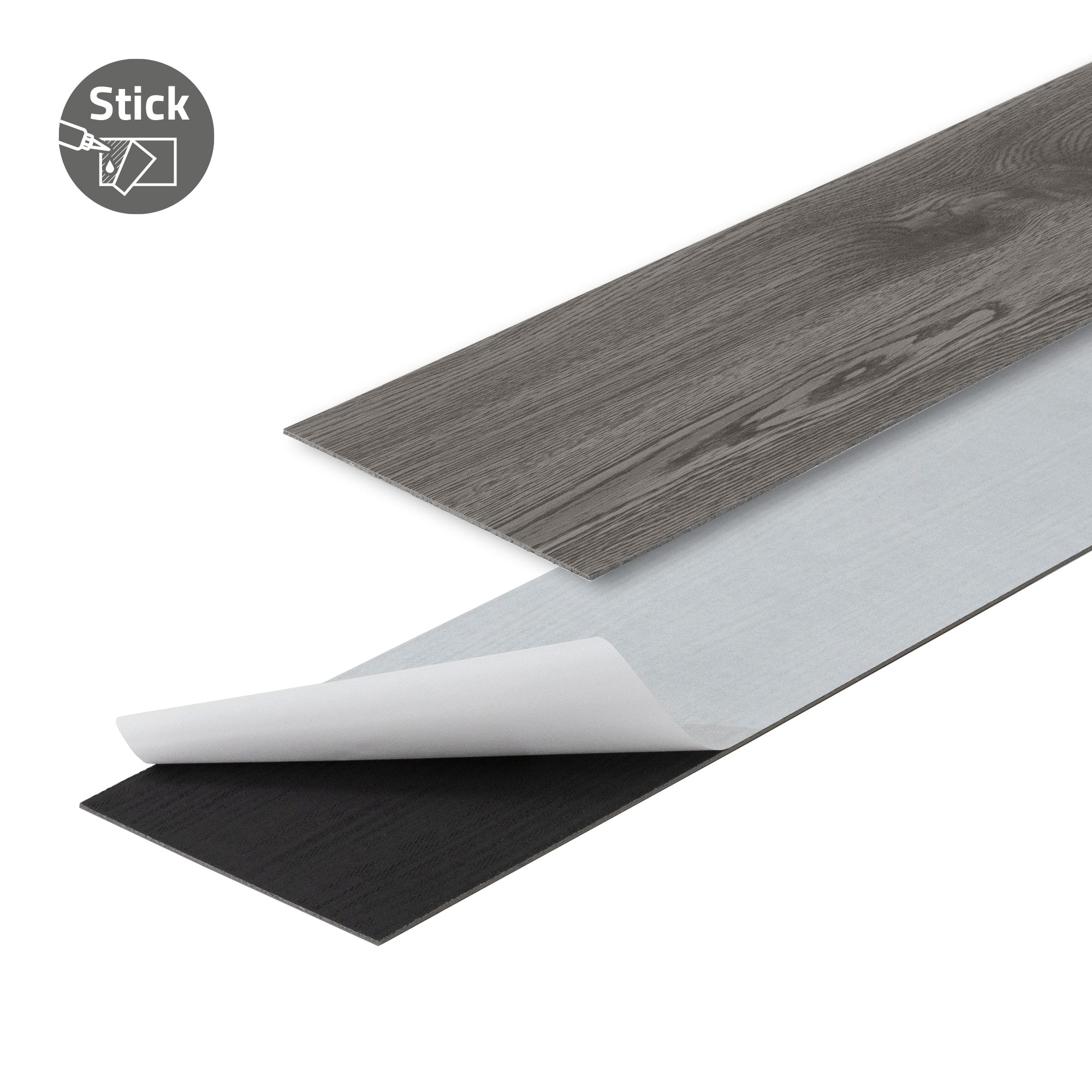 Parchet de vinil ML-Design, pvc, gri, 91, 5x15, 3cm, instalare rapida ...