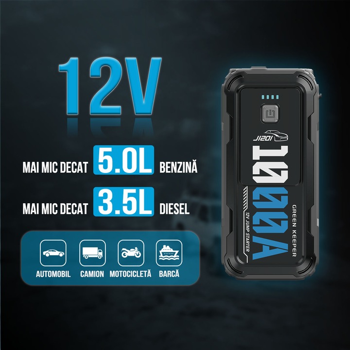 Starter Auto Multifunctional 1000A, Redresor Auto, Jump Starter Booster ...