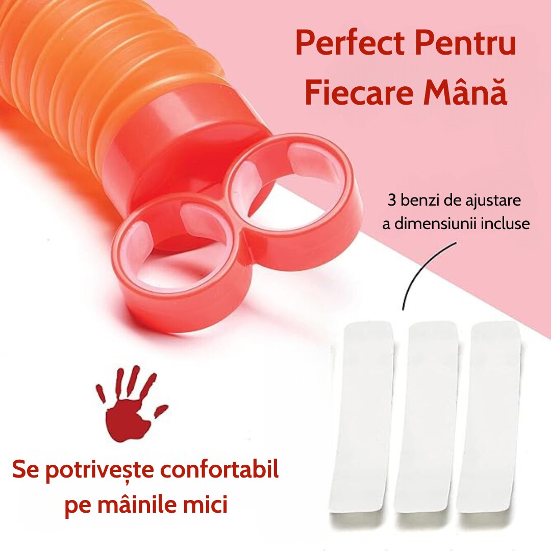 Комплект от 2 детски играчки Fidget Finger Poppers, пластмасови ...